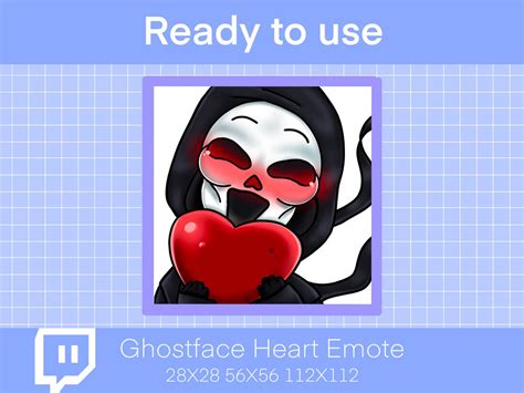 Ghostface Heart Emote Dbd Emote Twitch Emote Etsy