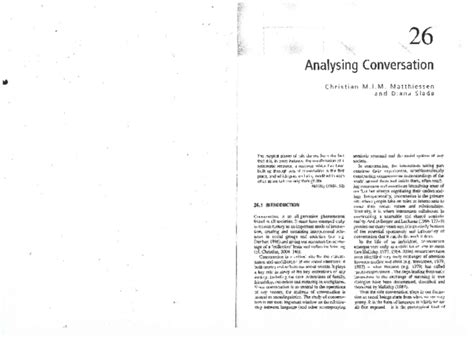 Pdf Analysing Conversation