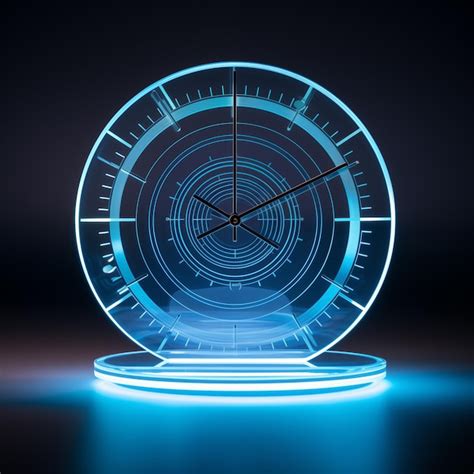 Elegant Clear Glass Clock Premium Ai Generated Image