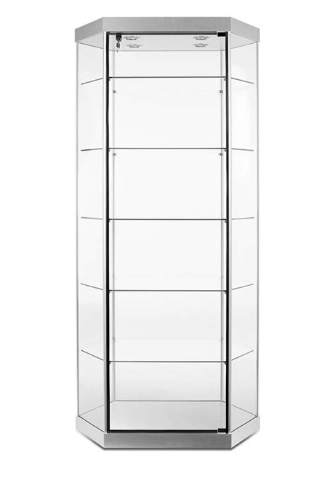 35w X 79 5h Hexagon Display Case Standard Laminate Led Lights