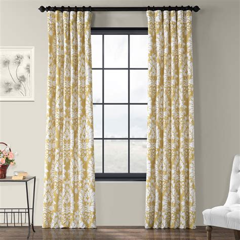 Canora Grey Abisia Regal Damask Printed Cotton Twill Room Darkening