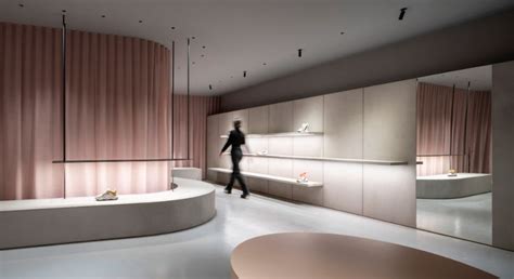 Francesc Rifé Pairs Concrete With Pink Fabric In Ash Mallorca Shoe Shop
