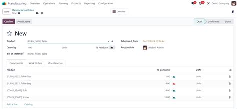 an overview of multi bom in odoo 17 manufacturing