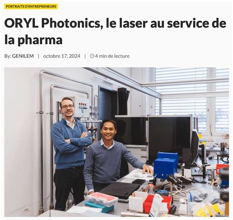Oryl Photonics Is Featured In An Entrepreneur Interview Oryl Photonics