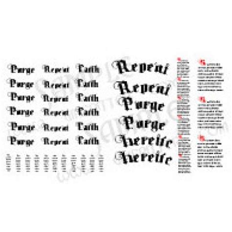 Gothic Scripts And Scrolls 1 Armorcast Terraform Terrain Ltd