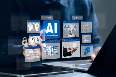 businessman using ai artificial intelligence with laptop ai assistant
