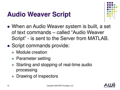 PPT Audio Weaver DSP Concepts LLC PowerPoint Presentation Free Download ID
