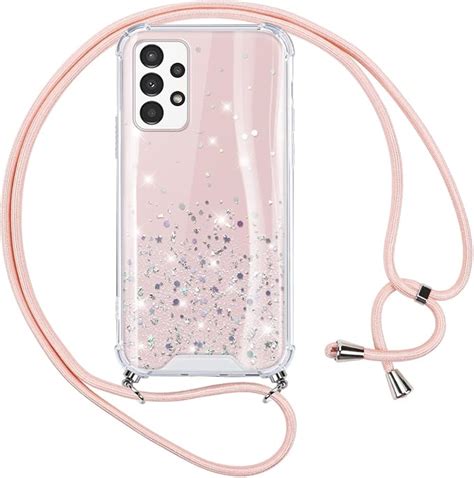 Vauki Coque Paillettes Avec Cordon Pour Samsung Galaxy A G Glitter Case Avec Collier