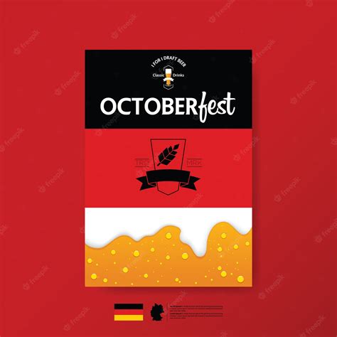 옥토버 페스트 포스터 템플릿 Desigm 프리미엄 벡터