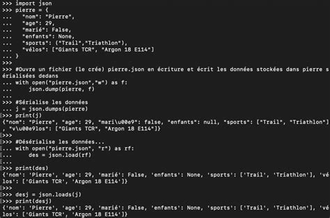 L échange de données en Python avec le module Json Pierre Giraud