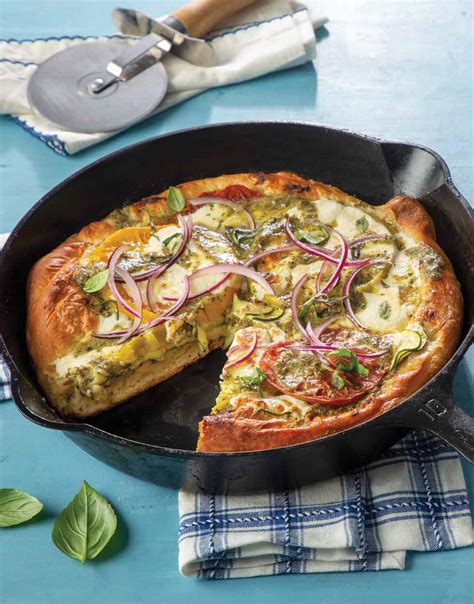Cast Iron Skillet Veggie Pizza Recipe