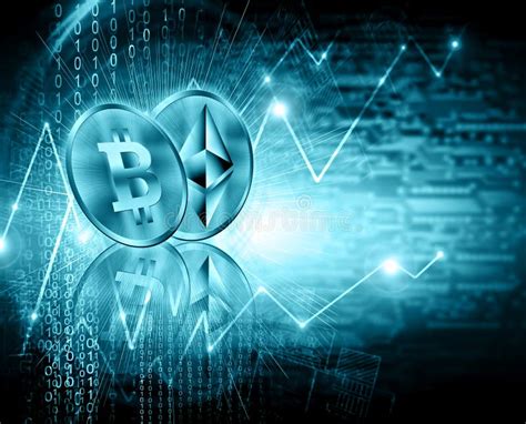 Digital Currency Bitcoin Futuristic Digital Money Internet Concept Of