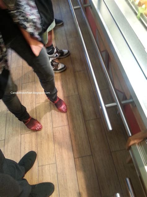 Candid Nylon Feet