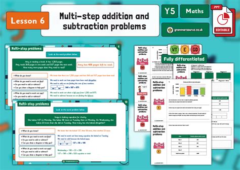 Year 5 Addition And Subtraction Multi Step Addition And Subtraction Problems Lesson 6