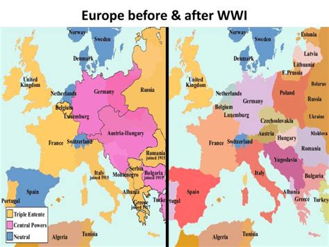 Map Of Europe Before And After Ww1 Map