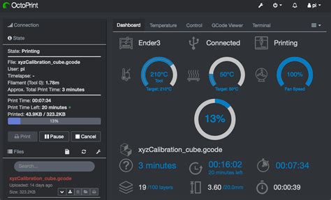 Octoprint Dashboard