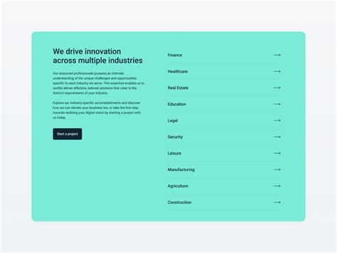 Industry Module Sticky Scroll Navigation Awwwards
