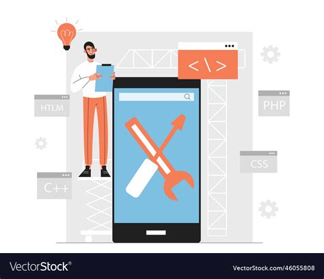 Man Application Developer Professional Royalty Free Vector