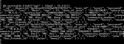 Mongodb Conditional Operator Mod W3resource
