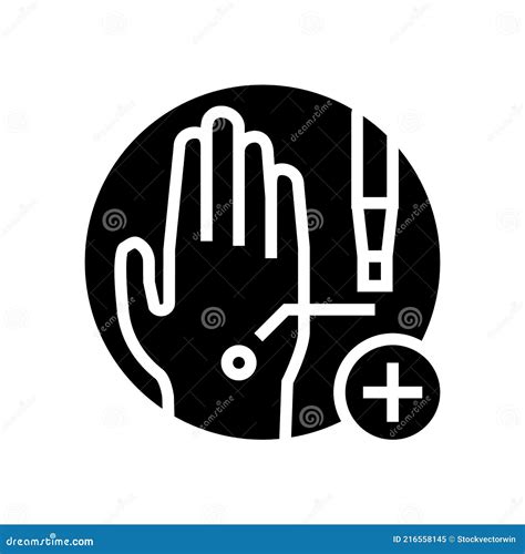 Skin Biopsy Glyph Icon Vector Illustration Stock Vector Illustration