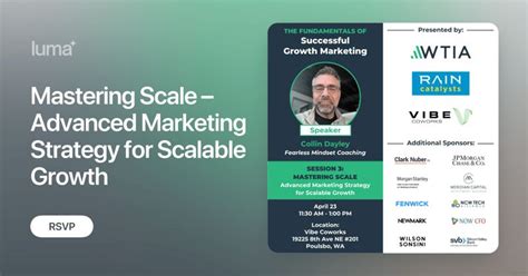 Wtia On Linkedin Mastering Scale Advanced Marketing Strategy For Scalable Growth · Luma