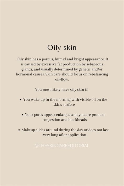 Oily Skin Type Skin Facts Skin Care Business Esthetician Marketing