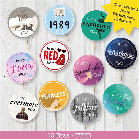 In My Eras Photo Booth Printable Props Taylor Swift Inspired Props