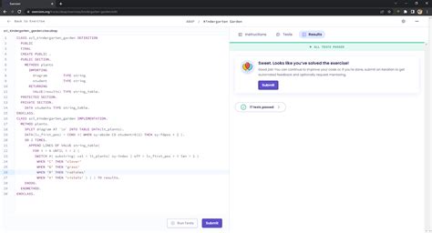 Error Occured In Exercise Kindergarten · Issue 118 · Exercismabap · Github
