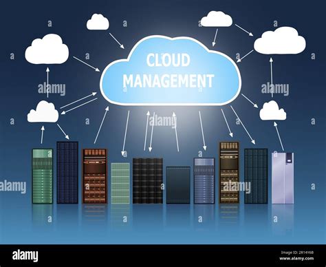 Concept Illustration Of Big Data Cloud Management Concept Design