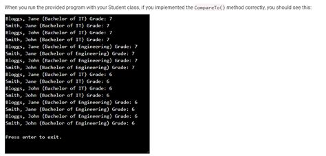 Solved Requirements Your Task Is To Create A Student Class Chegg