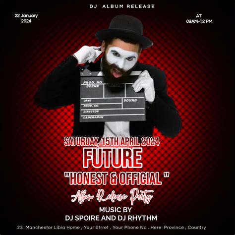 Album Release Flyer Template Postermywall