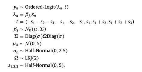 Estimate The Spacing Between Cutoff Points Of A Hierarchical Ordered Logit Model Modeling