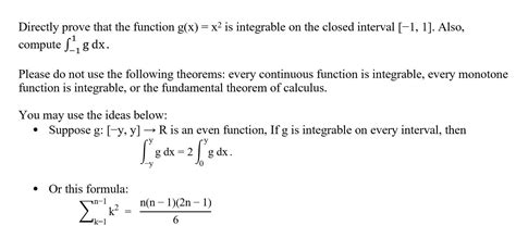 Solved Directly Prove That The Function G X X Is Chegg Com