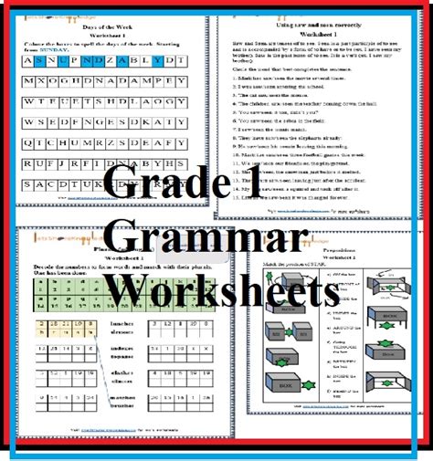 Grade 1 English Grammar Worksheets Lets Share Knowledge