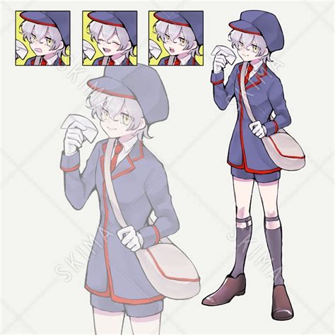 郵便配達員さん（表情4種） スキマ イラスト依頼・キャラ販売ならskima