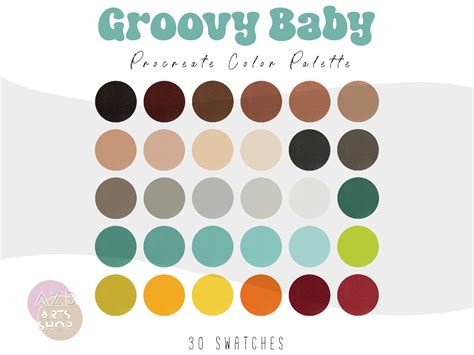 70s Groovy Procreate Color Palette Bundle Color Palette For Procreate