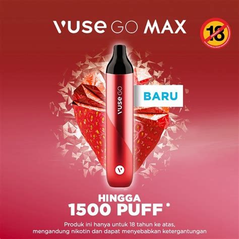 Jual Vuse Go Max Disposable Vape 1500 Rasa Strawberry Ice Shopee Indonesia