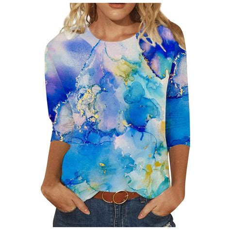 Купити Елегантні жіночі блузки 3d квітковий принт Топи з довгими рукавами Осінні та зимові