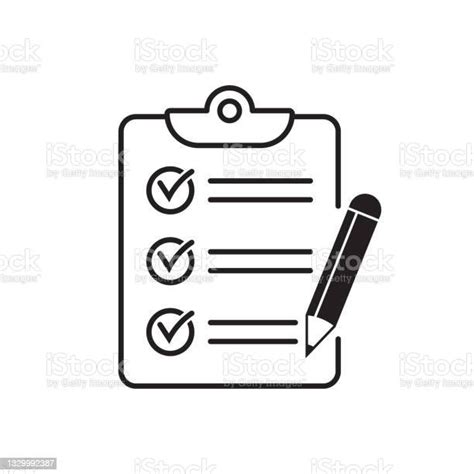 클립 보드 연필 체크 리스트 연필 벡터 아이콘 그래픽 및 웹 디자인을 위해 흰색 배경에 격리된 블랙 일러스트레이션입니다 긴급 개념에 대한 스톡 벡터 아트 및 기타 이미지