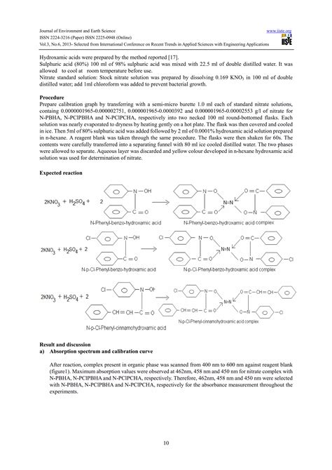 Determination Of Nitrate In Polluted Water With New Coupling Reagent Hydroxamic Acids， A Rapid
