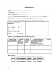 Lab FINISHED CompoundingRecord Name SamanthaMunson ProductName VitaminB Oral LabSection