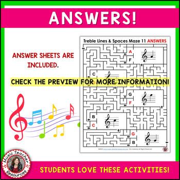 Music Theory Worksheets Treble Clef Notes Music Game Tpt