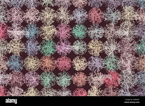 Abstract Messy Random Line Circles Geometric Pattern Colorful And Artistic For Graphic Design