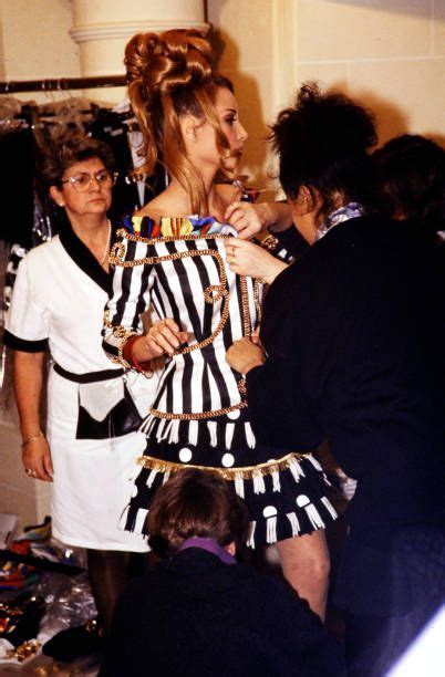 Christy Turlington Backstage For Atelier Versace Spring 1992 Couture