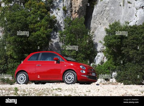 Sardinia Italy May 27 2023 Fiat 500 Dolcevita Small Italian