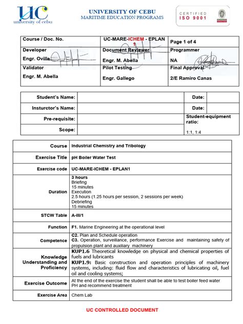 Eplan 1 Ph Boiler Water Test Download Free Pdf Personal Protective Equipment Laboratories