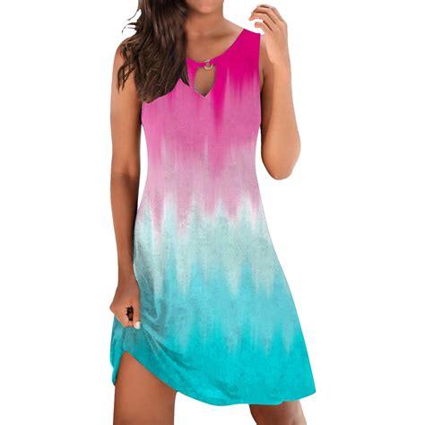 Szxzygs Spring Dresses For Women 2024 Women Beach Dress Fashion Stripe