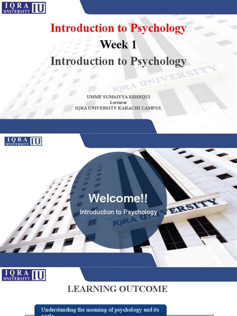 Intro To Psychology Week 1 Pdf Psychology Behavior
