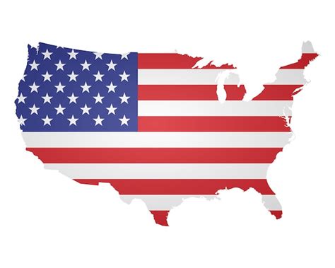 Premium Vector Usa Country Shape Flag