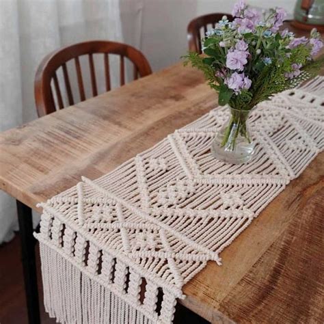 Macrame Table Runner For Wedding By Kaahira 14x78